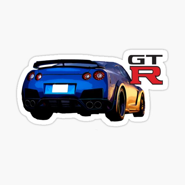 "Vectored Nissan GTR" Sticker by designshopp | Redbubble