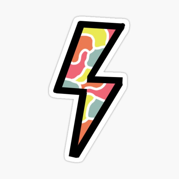 "Pastel Pinterest Lightning Design" Sticker for Sale by madelinediffee ...