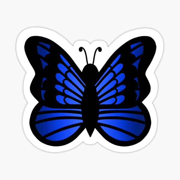 "Blue butterfly" Sticker by JuliaMCrafts | Redbubble