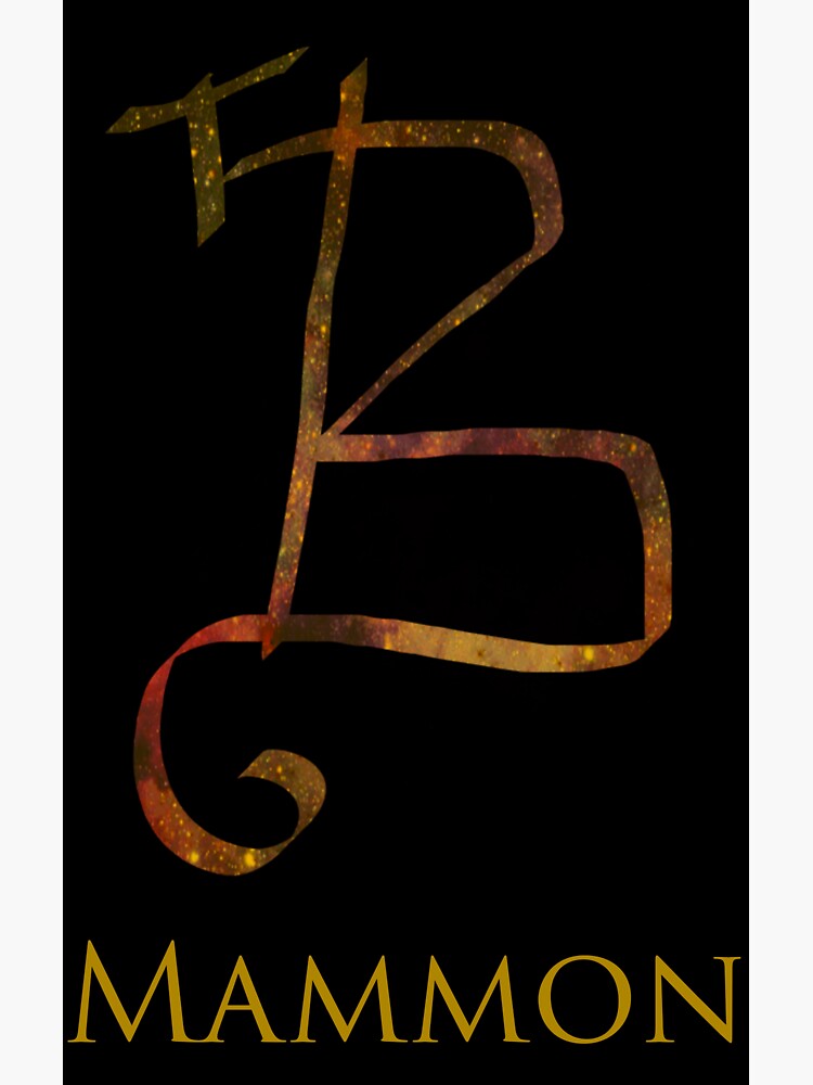 "Sigil of Mammon - Golden Space" Sticker for Sale by Enlighted | Redbubble