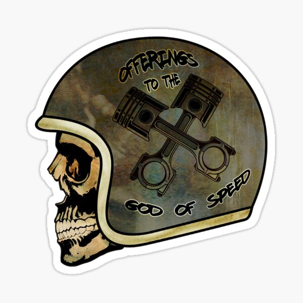 "Offerings to the God of Speed" Sticker for Sale by boxspring | Redbubble