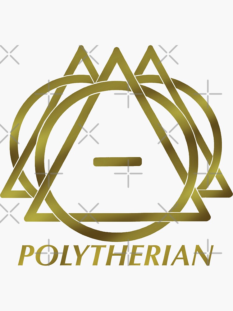 Polytherian” thetadelta design in yellow" Sticker by DraconicsDesign ...