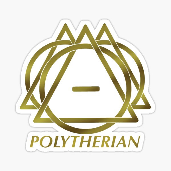 Polytherian” thetadelta design in yellow" Sticker by DraconicsDesign ...