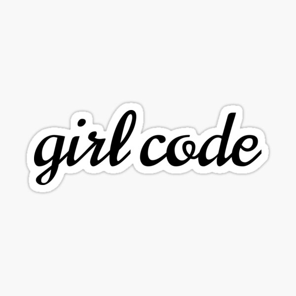"Girl code" Sticker for Sale by carmencodes | Redbubble