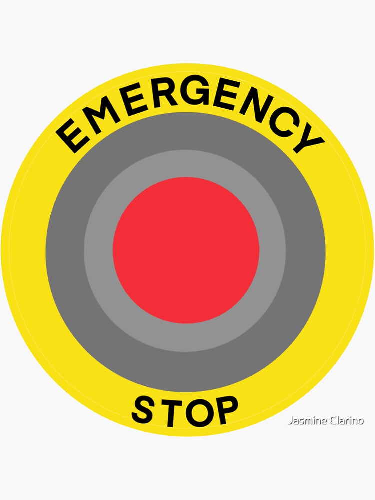 "E-Stop" Sticker for Sale by jasmineclarino | Redbubble