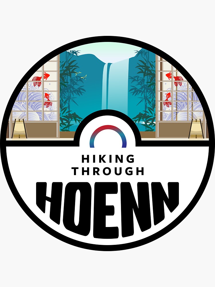 "Hiking Through Hoenn" Sticker for Sale by JaeKabinov | Redbubble