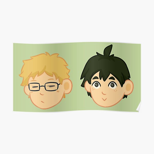 "Tsukki & Yamaguchi" Poster by kimiki | Redbubble