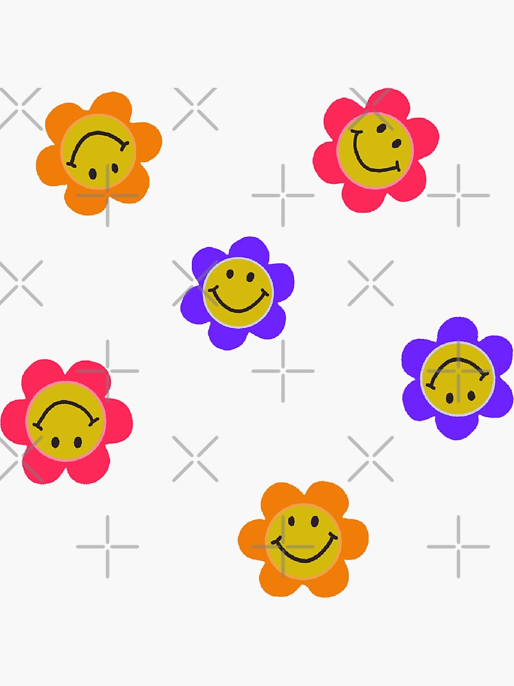 "Colorful smiley sticker pack" Sticker by stickersrosaa | Redbubble