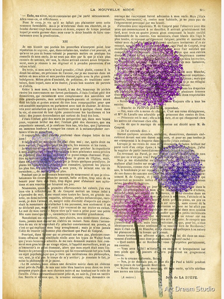 "Botanical print, on old book page - flower" Sticker for Sale by lldd11 ...