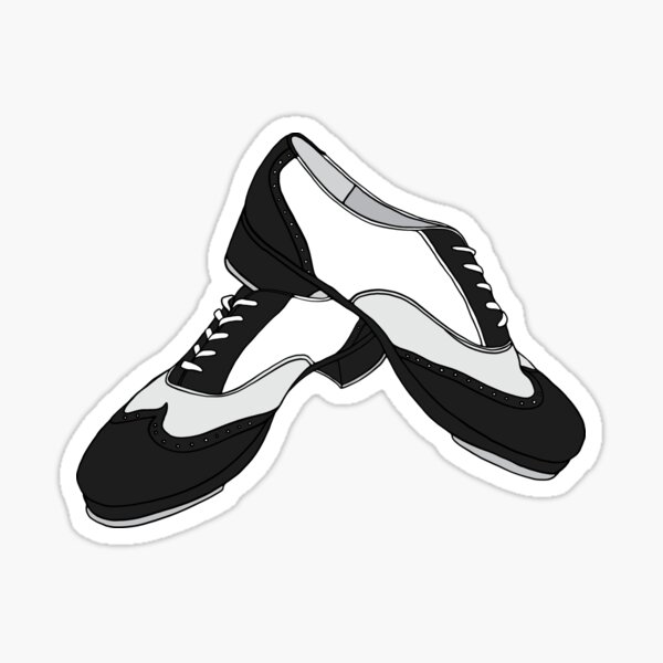 "Tap Shoe Pair Illustration" Sticker by murialbezanson | Redbubble