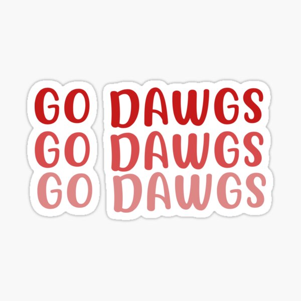 "go dawgs" Sticker for Sale by angellwilliamss | Redbubble