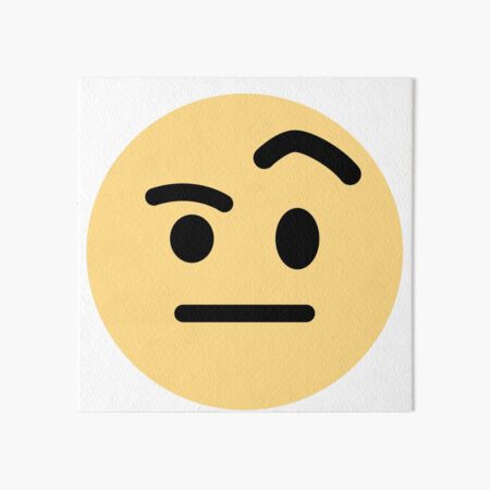 "skeptical smiley emoji" Art Board Print for Sale by Cbelan | Redbubble