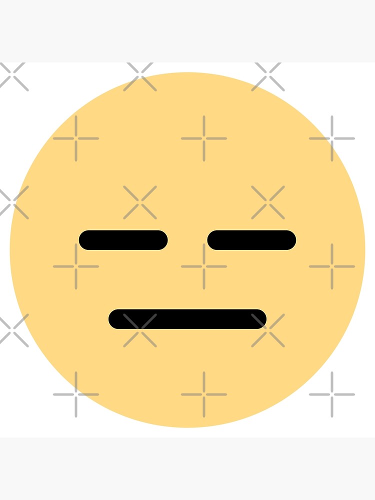 "expressionless smiley emoji" Poster by Cbelan | Redbubble