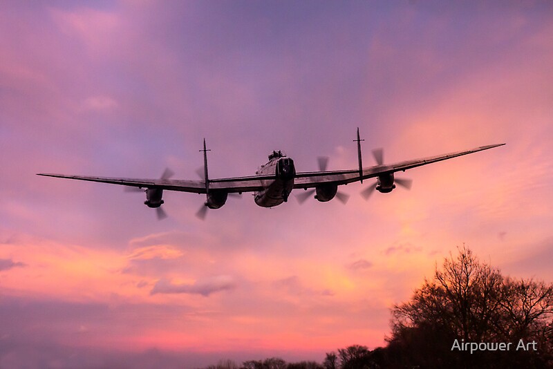 "Lancaster Sunset" by Airpower Art | Redbubble
