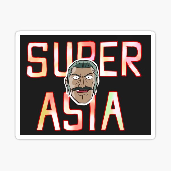 "G GUNDAM SUPER ASIA!" Sticker by Giantscissors | Redbubble