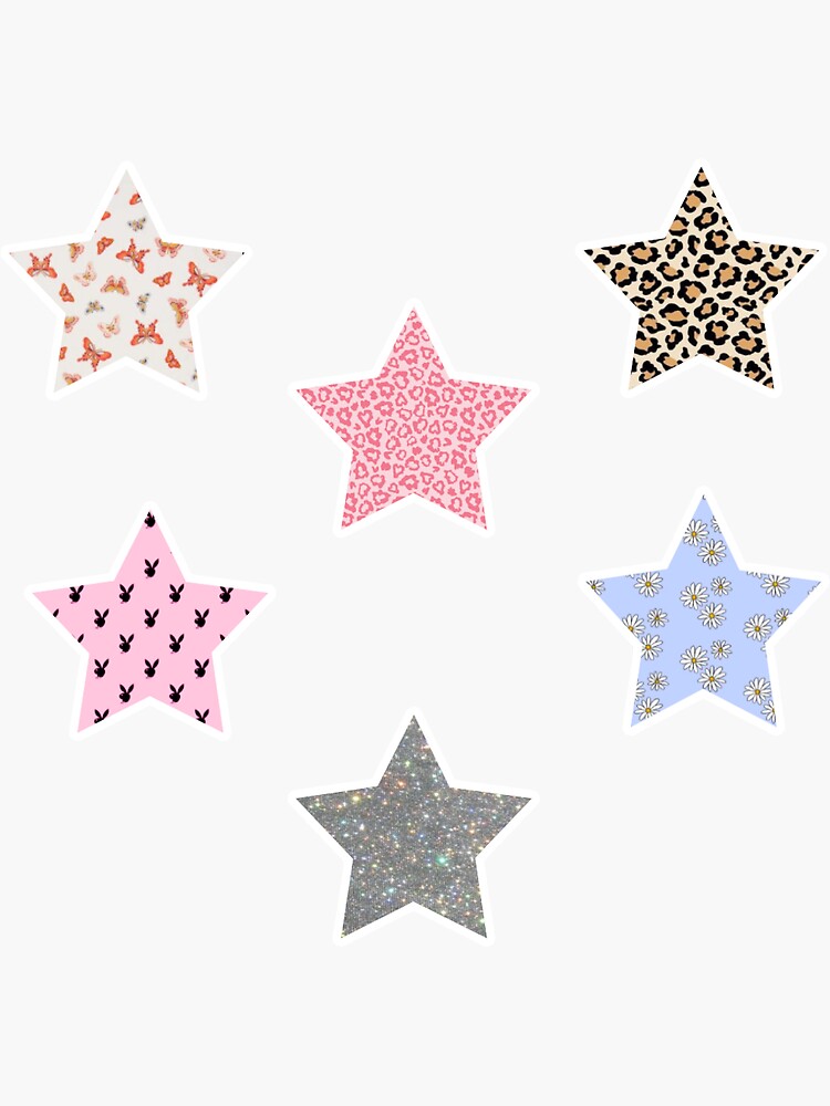 "Cute Star Pattern Sticker Pack" Sticker by frannyrayner | Redbubble