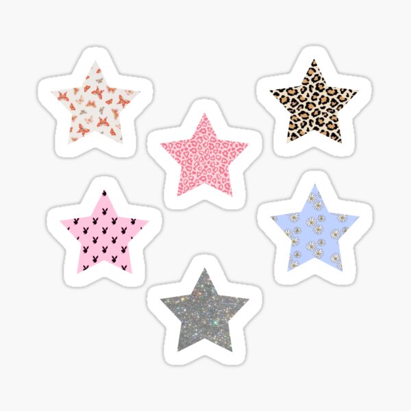 "Cute Star Pattern Sticker Pack" Sticker by frannyrayner | Redbubble