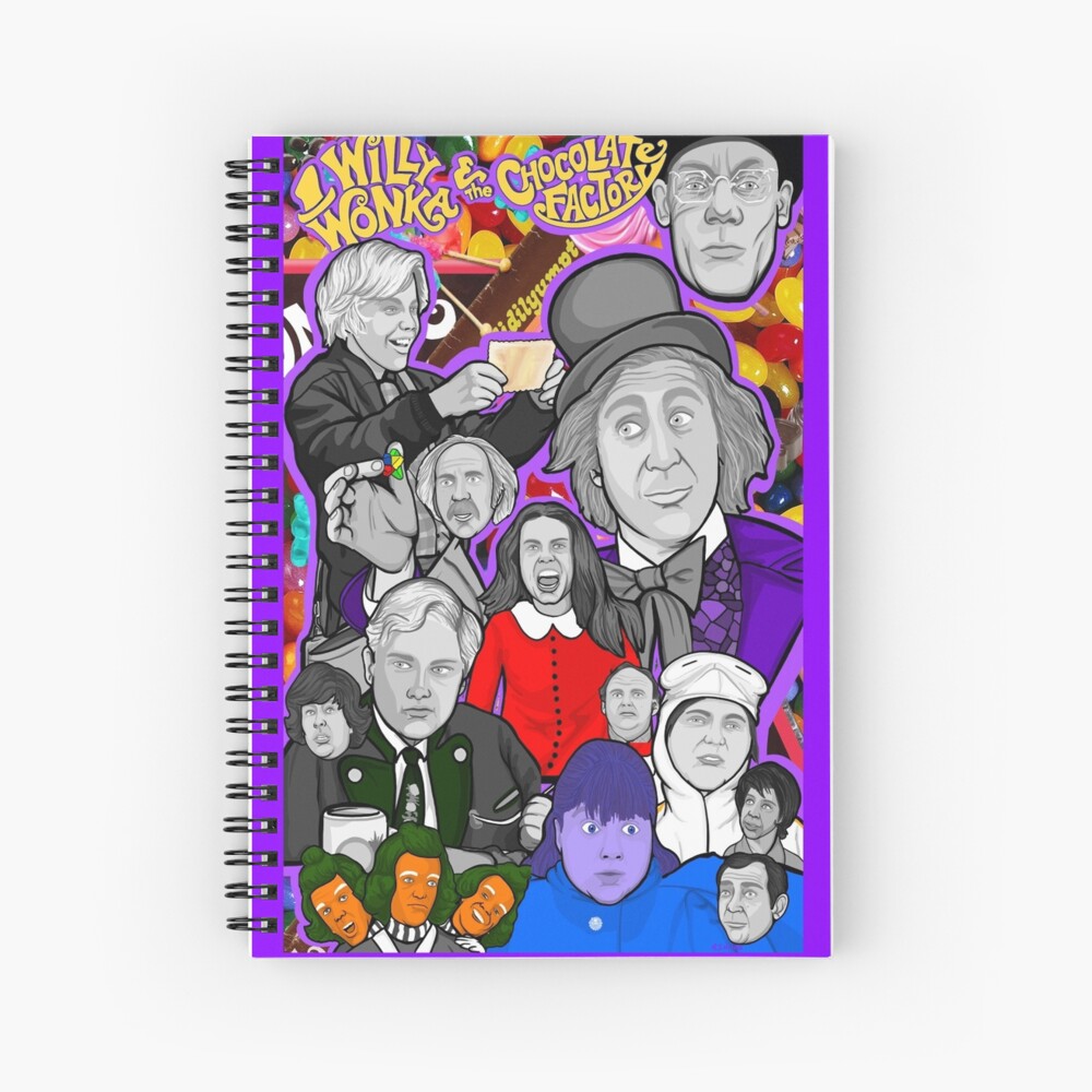 "willy wonka and the chocolate factory character collage" Spiral ...