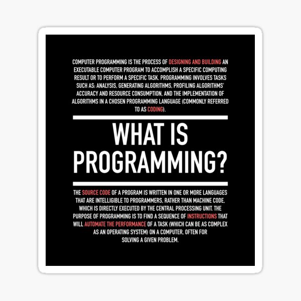 Programming Defined Computer Teacher Sticker For Sale By Hiddenverb Redbubble