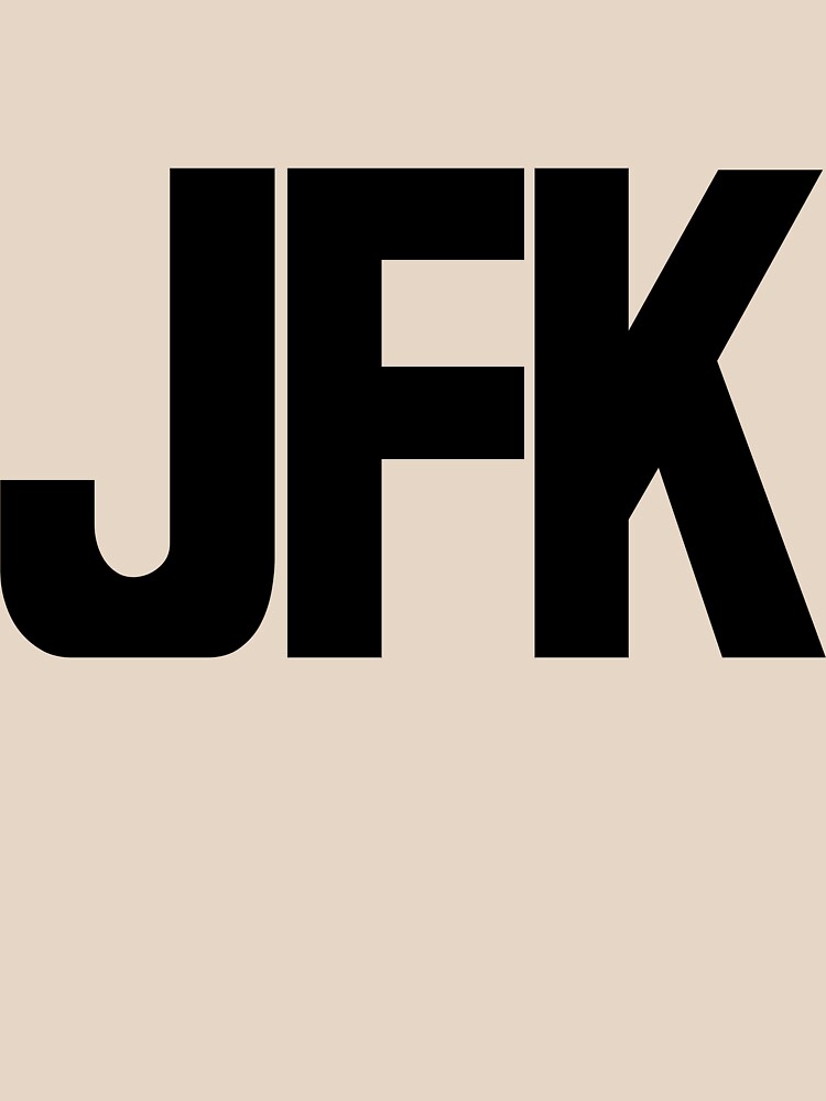 "JFK John F Kennedy International Airport Black Ink" T-shirt for Sale ...