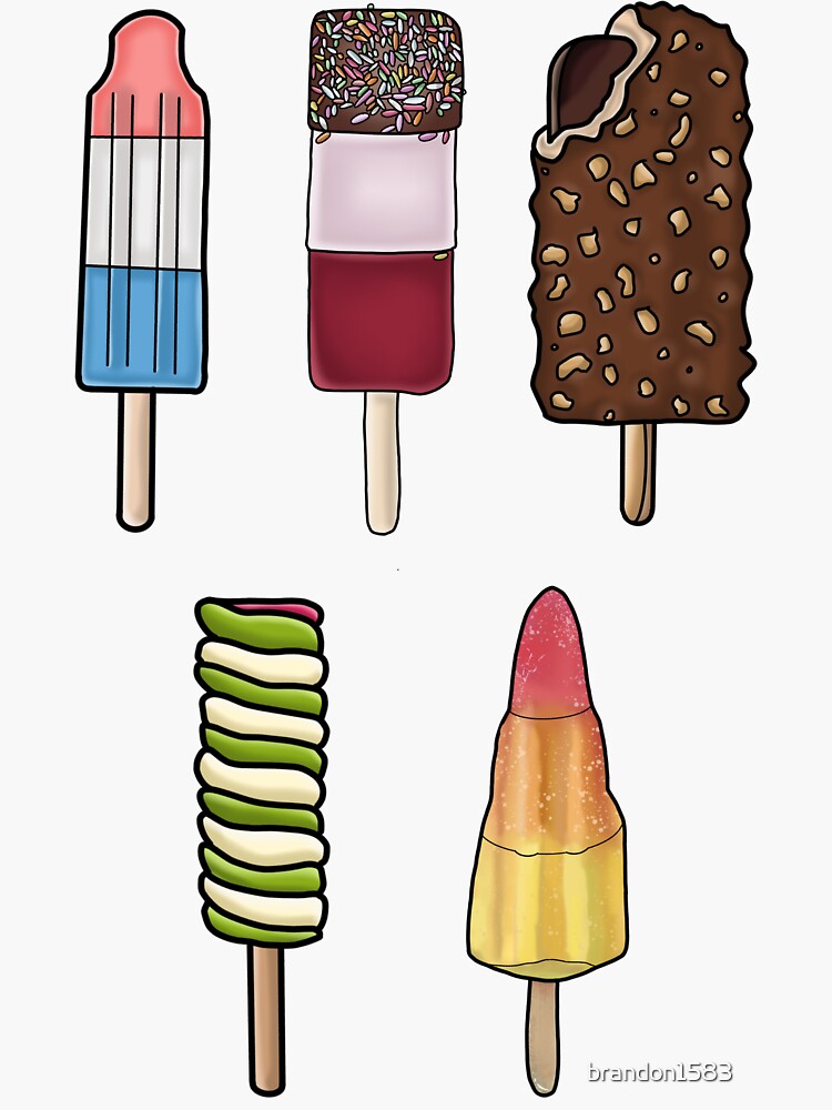 "popsicle sticker pack" Sticker for Sale by brandon1583 | Redbubble