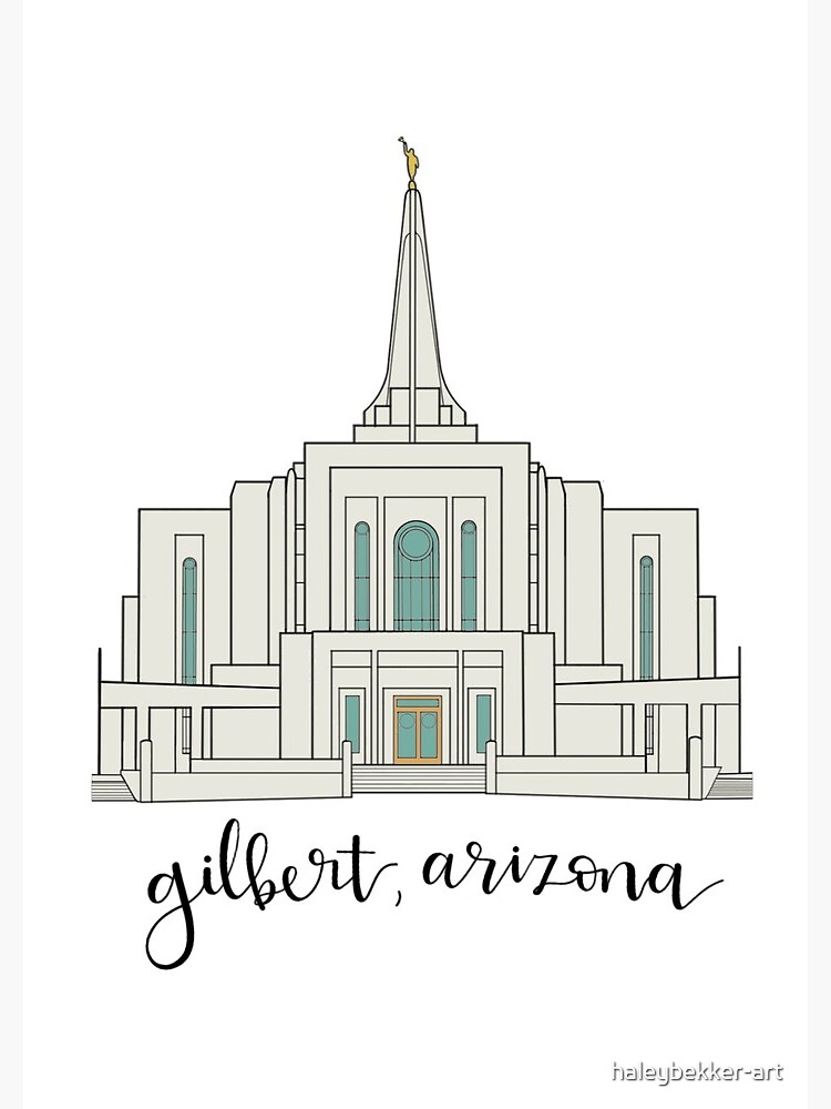 "Gilbert Arizona Temple in Color" Journal for Sale by haleybekker-art ...