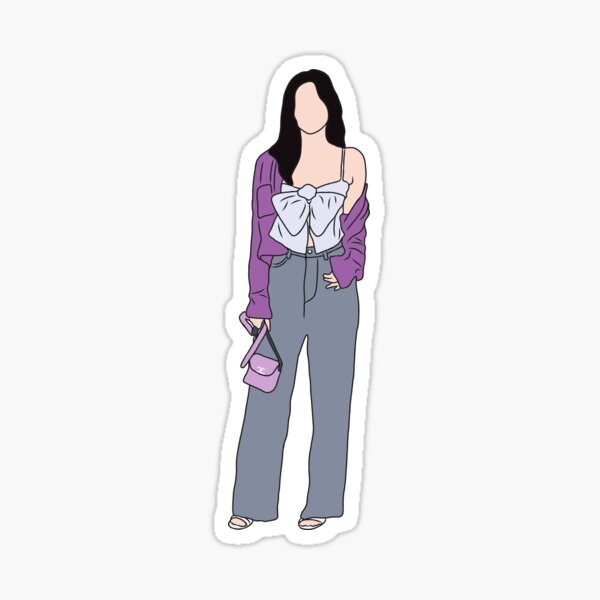"JENNIE KIM " Sticker by artbynorain | Redbubble