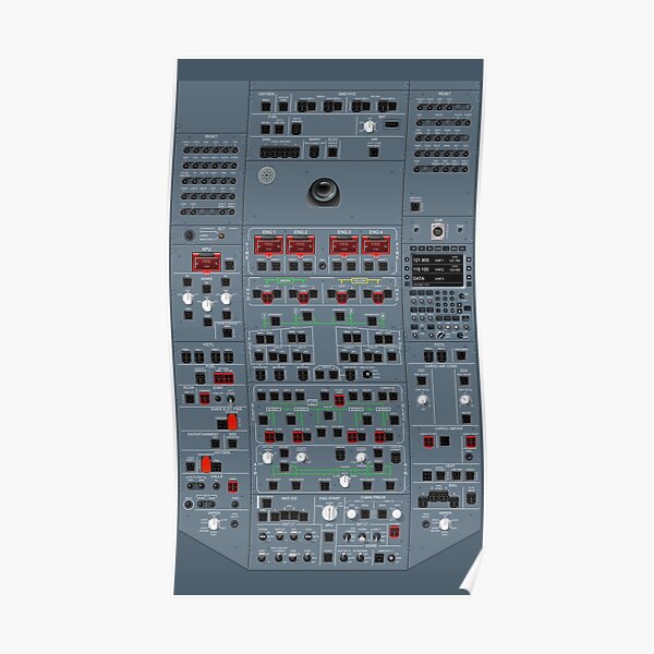 "Airbus A380 Overhead Panel" Poster von Miguellp334 | Redbubble