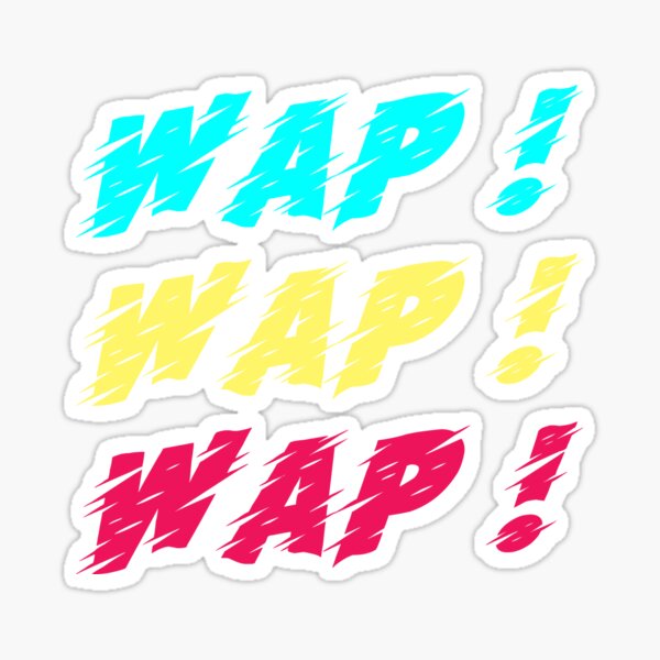 "WAP " Sticker for Sale by mindybubble | Redbubble