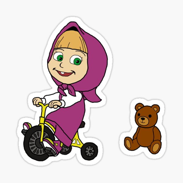 Masha Bear Stickers | Redbubble