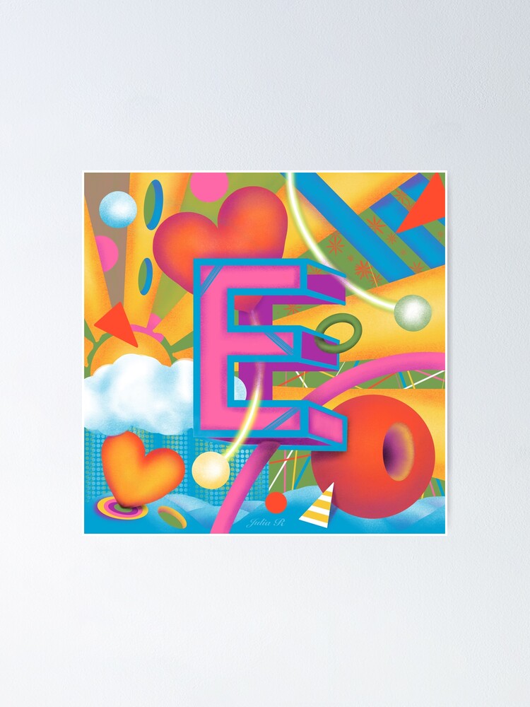 Póster «Letra E: ilustraciones originales de la "serie Letter"» de ...