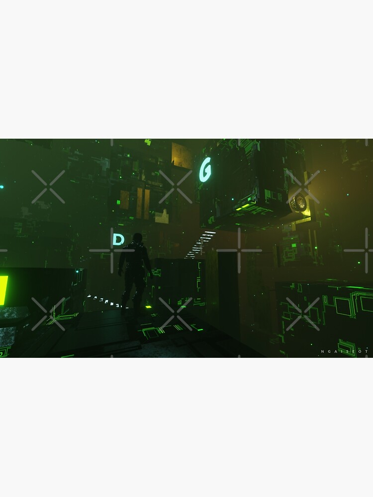 "Sci Fi Future Tech Neon 3d Scene Concept Art" Poster by Ngaiseot ...