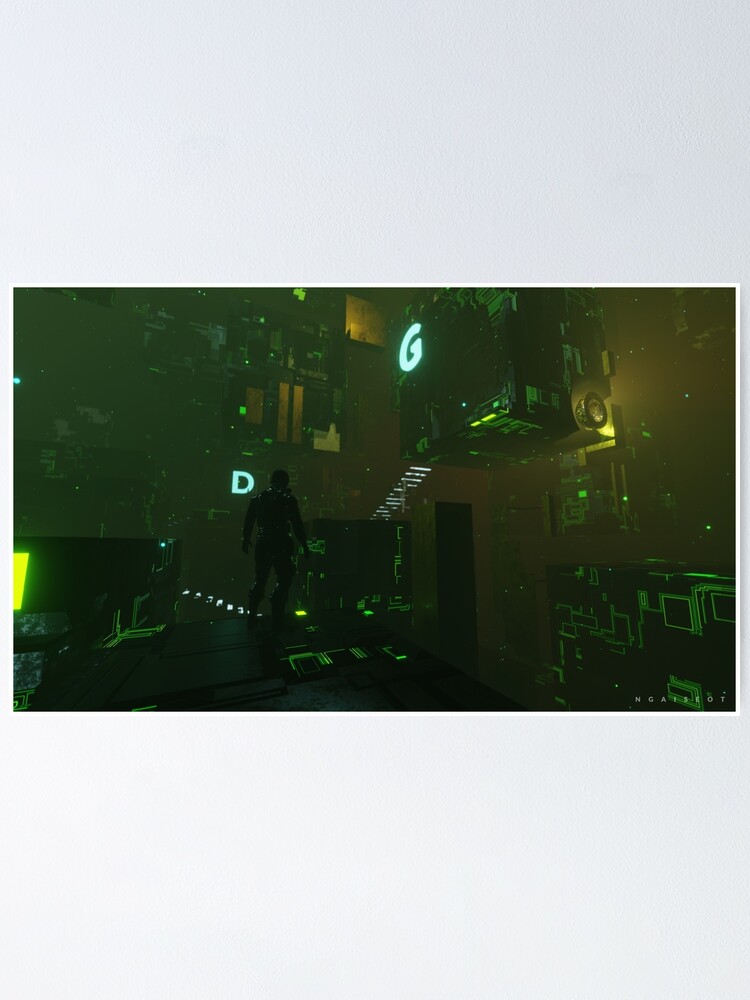 "Sci Fi Future Tech Neon 3d Scene Concept Art" Poster by Ngaiseot ...
