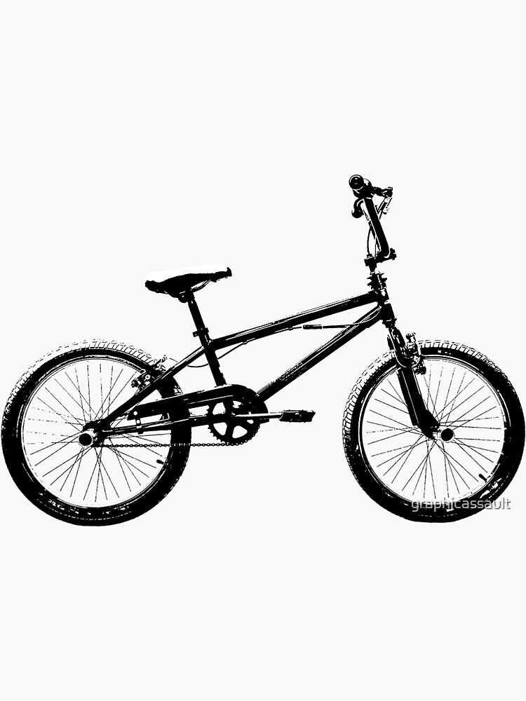 "BMX_Stencil_006" Sticker by graphicassault | Redbubble