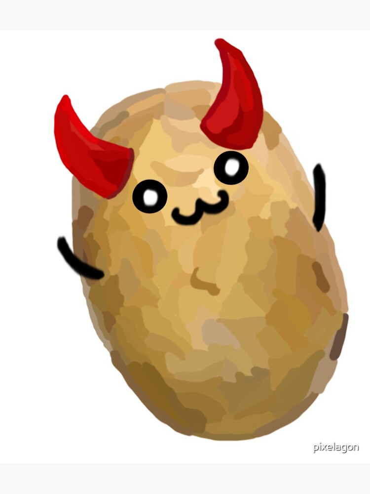 "Pixelagon Devil Potato " Sticker for Sale by pixelagon | Redbubble