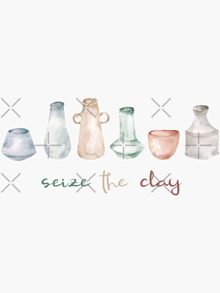 "Watercolour Pottery "Seize the Clay", Ceramics, Pot Head, Ceramicist ...