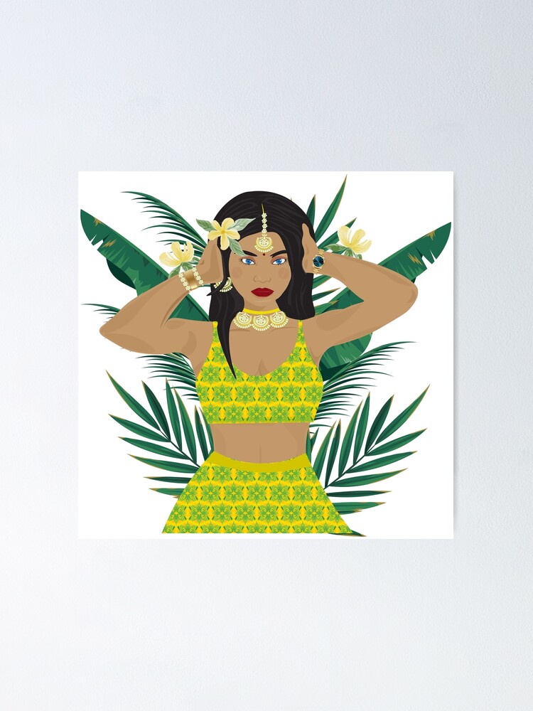 "The Tropical Nari" Poster by Ananyamitra98 | Redbubble