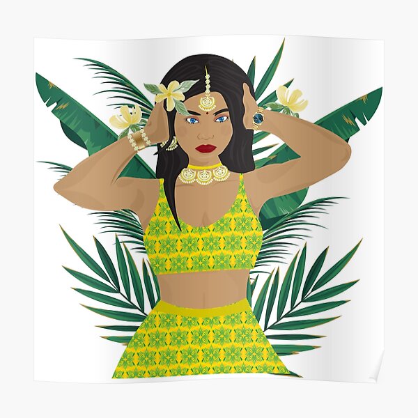 "The Tropical Nari" Poster by Ananyamitra98 | Redbubble