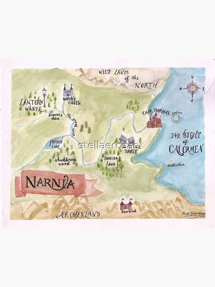 "Narnia Map" Art Print for Sale by stellaerosae | Redbubble