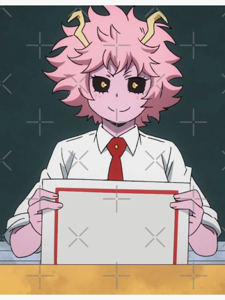 "Mina Ashido nametag" Sticker for Sale by BukLauDesu | Redbubble