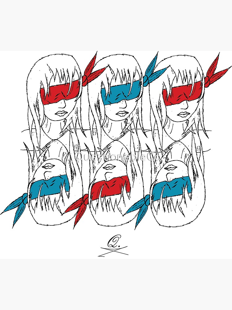 "Blind Justice" Sticker for Sale by QuestionableCo | Redbubble