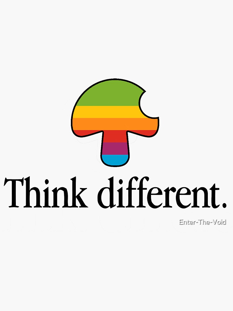 "Think different" Sticker for Sale by Enter-The-Void | Redbubble