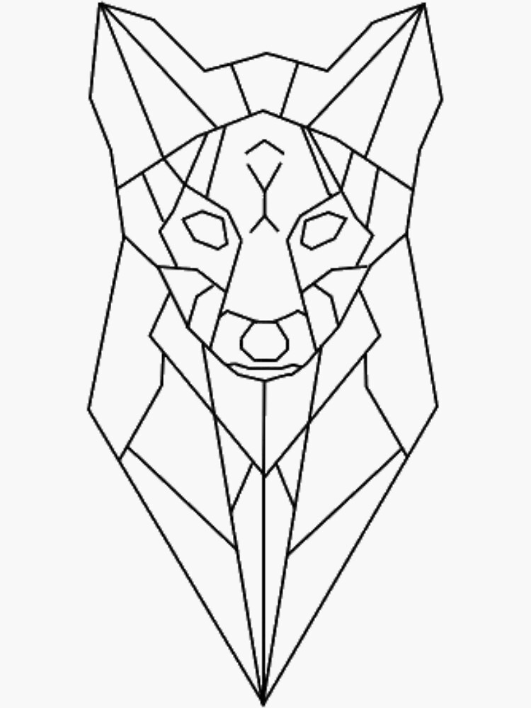 "Geo Fox" Sticker for Sale by Crowned-Fox | Redbubble