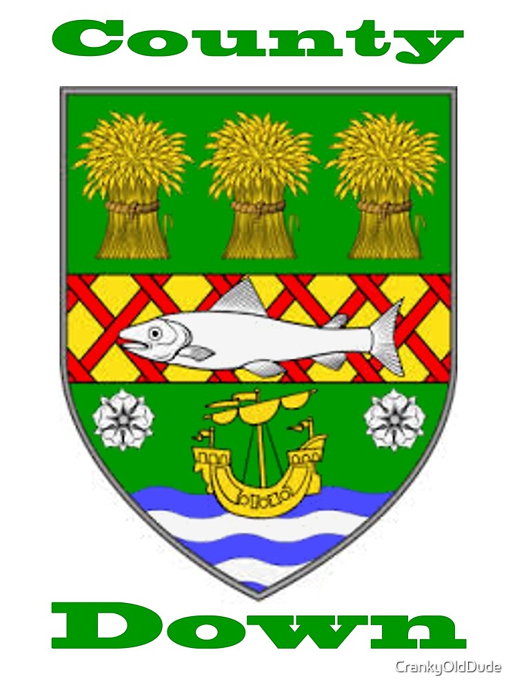 "County Down Coat of Arms" Art Print by CrankyOldDude | Redbubble