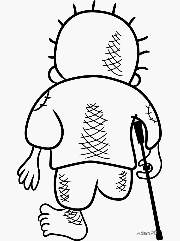 "Palestinian Handala Vector Drawing" Sticker by AdamPO | Redbubble