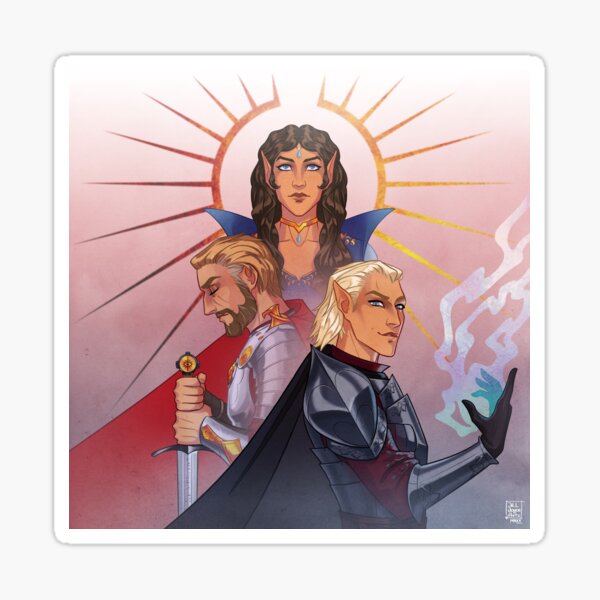 "Nehrim: Arantheals Family Portrait (Upright) " Sticker by JoyceArts ...