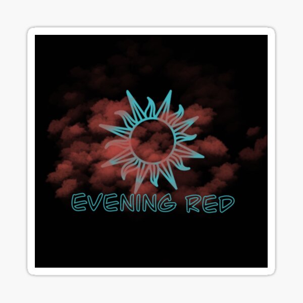 "Evening Red Logo" Sticker by murphysdraw | Redbubble
