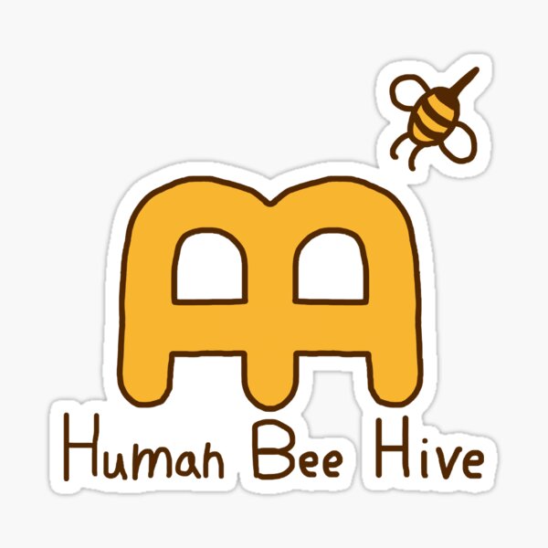 "Human Bee Hive Logo" Sticker for Sale by KamilHenri | Redbubble