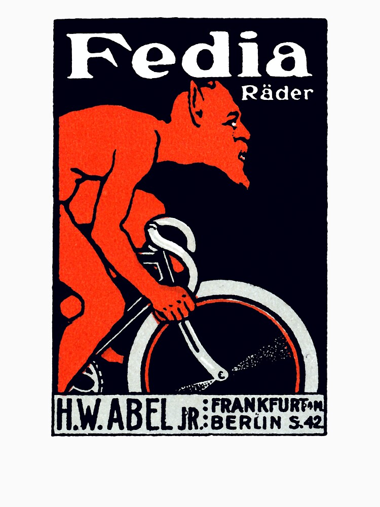 "1920 Devil riding his Bicycle" T-shirt for Sale by historicimage ...