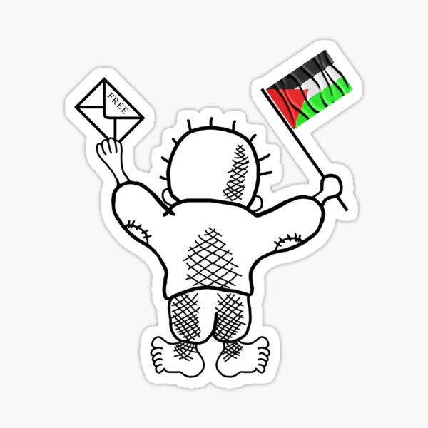 "Palestinian Flag and Handala Kid" Sticker for Sale by AdamPO | Redbubble